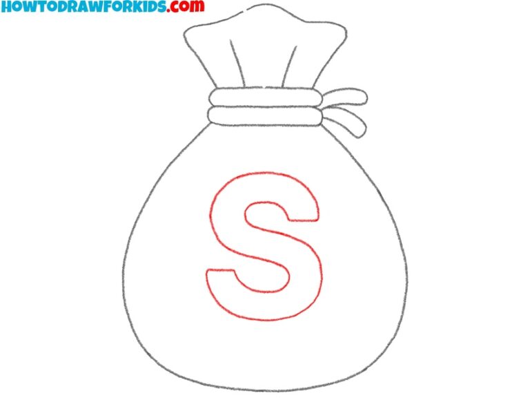 How to Draw a Money Bag - Easy Drawing Tutorial For Kids