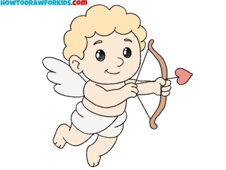 How to Draw Cupid - Easy Drawing Tutorial For Kids