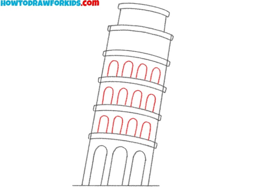 How to Draw the Leaning Tower of Pisa - Easy Drawing Tutorial