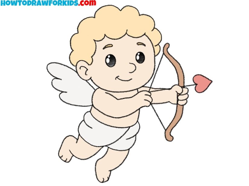 How to Draw Cupid - Easy Drawing Tutorial For Kids