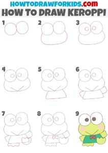 How to Draw Keroppi - Easy Drawing Tutorial For Kids
