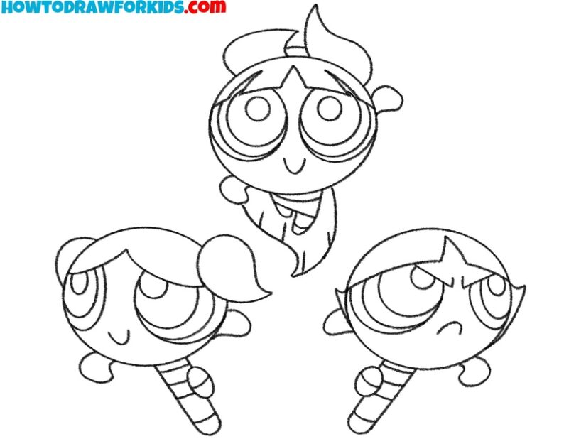How to Draw the Powerpuff Girls - Easy Drawing Tutorial For Kids